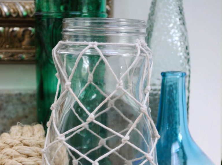 Fishing Net Decorated Jar