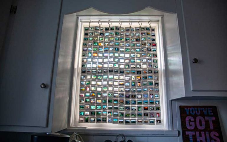 DIY Window Treatment from Photo Slides