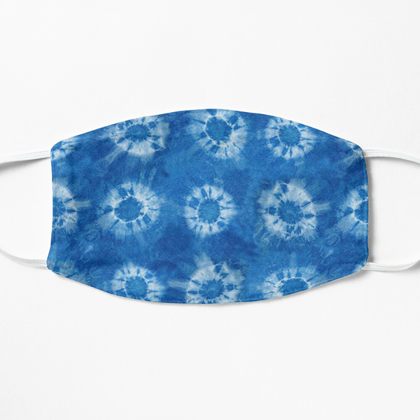 indigo-flower-tie-dye-face-mask | Creative in Chicago
